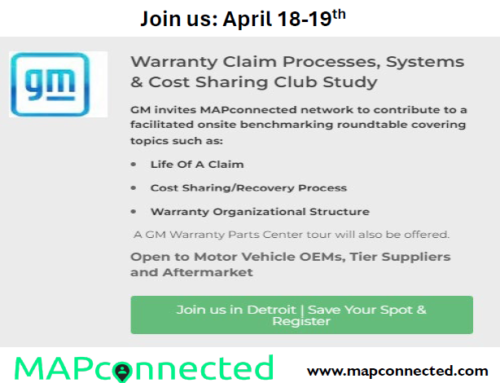 Supplier Warranty Cost Recovery Survey Roll-Out - MAPconnected Membership Network